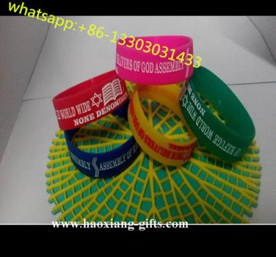 China Custom Wide shape silicone wristband / QR CODE Printing silicone bracelet for sale