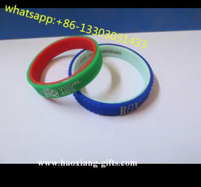 China Advertising Top Quality Cheap Silicone Bracelet With Screen Printing logo for sale