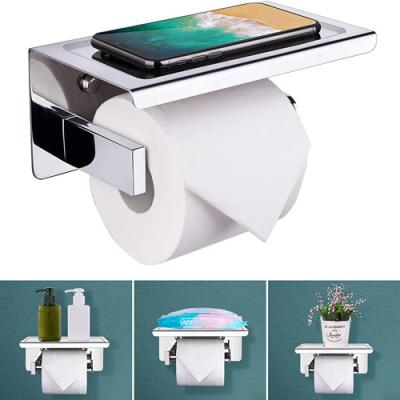 Cina Contenitore senza foro di asciugamano di carta della toilette del supporto dell'asciugamano di carta di acciaio inossidabile 304 in vendita