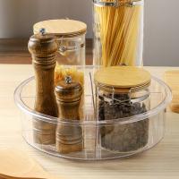China Plastic Rotating Storage Container Clear Turntable 12 Inch Lazy Susan Organizer for Cabinet for sale