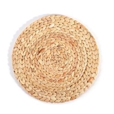 Cina Stuoie di posto tessute sottopiatti di Hyacinth Placemats Round Braided Rattan dell'acqua in vendita