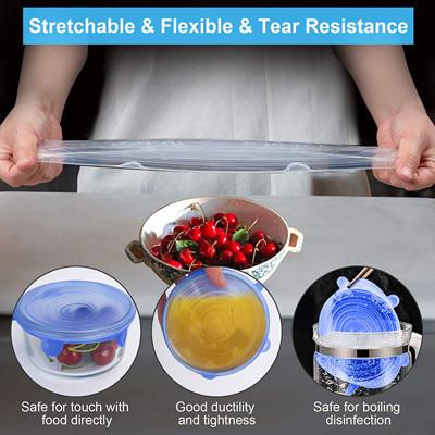 China Multicolor Round Silicone Stretch Lids Reusable For Food Storage à venda