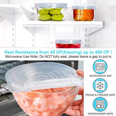 China Multicolor Round Silicone Stretch Lids Reusable For Food Storage à venda