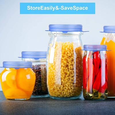 China Multicolor Round Silicone Stretch Lids Reusable For Food Storage à venda