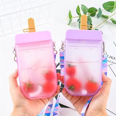 Китай пластиковая милая бутылка с водой 300ml Multicolor с соломой продается