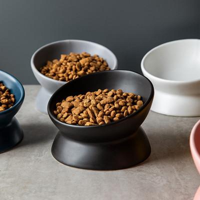 Cina Ciotola alzata ceramica multicolore dell'alimentatore di Cat Bowls Elevated Porcelain Pet in vendita