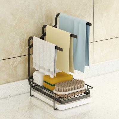 Κίνα Sponge Holder Kitchen Sink Caddy Organizer With Drain Pan προς πώληση
