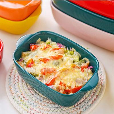 Cina Small Rectangular Ceramic Baking Dish For Oven Ovenware Bakeware in vendita