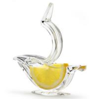 China Acrylic Manual Lemon Slice Squeezer Bird Shape 2.8x5.2x12cm Transparent for sale