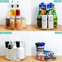 China Round Plastic Clear Rotating Turntable Storage Organizer 9 Inch 360 Degree for Kitchen for sale