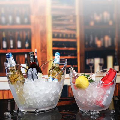 Cina Cestino ovale in plastica per refrigeratore per bevande da party, secchiello per il ghiaccio da 5 litri per bottiglia di birra in vendita