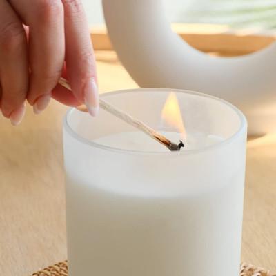 Cina Barattoli per candele glassati multicolori da 10 once con coperchi in bambù Contenitore per la conservazione della casa in vendita