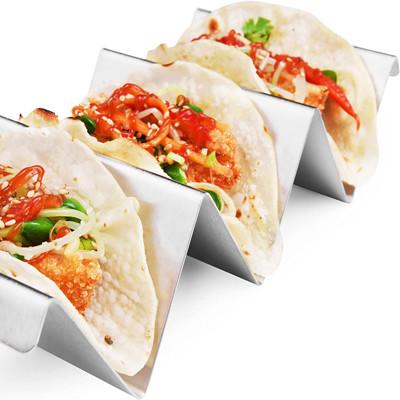 Cina Supporto per taco in acciaio inossidabile con scheggia Porta taco Forniture da cucina sfuse in vendita
