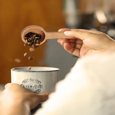 Cina Wood Color Wooden Coffee Spoon Measuring For Coffee Beans in vendita