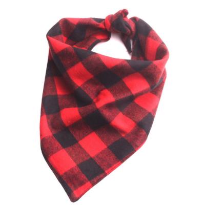 Cina Piccolo cotone di media grandezza 100% della bandana del cane del plaid della Buffalo dei cuccioli dei cani in vendita