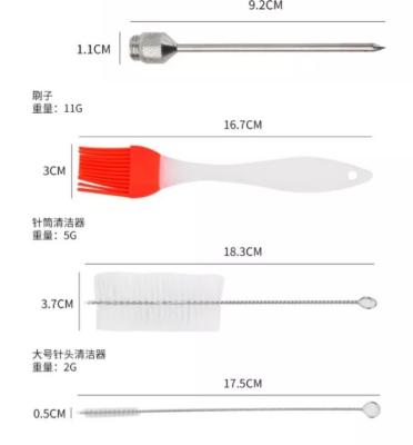Cina Insieme all'aperto della marinata dell'iniettore degli strumenti e degli accessori del BARBECUE di acciaio inossidabile Turchia in vendita