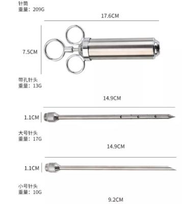 Cina Insieme all'aperto della marinata dell'iniettore degli strumenti e degli accessori del BARBECUE di acciaio inossidabile Turchia in vendita