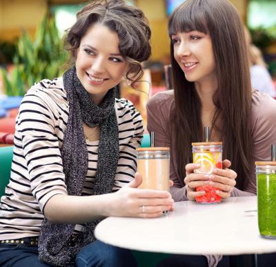 Cina tazze riutilizzabili dei bicchieri del barattolo di Mason Mouth Smoothie Cups Mason delle tazze di tè della bolla 500ml ampie in vendita