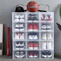 China Plastic Magnetic Shoe Box 34.5x27x19cm Stackable Storage Container for sale