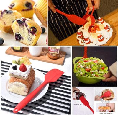 Cina spatole senza cuciture flessibili antiaderanti mescolantesi bollenti dello strumento della spatola del silicone 11inch in vendita