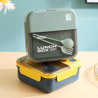 Cina cassaforte amichevole di rettangolo pp Eco Bento Box Airtight Lunch Box di 1L 2L 3L per la microonda in vendita