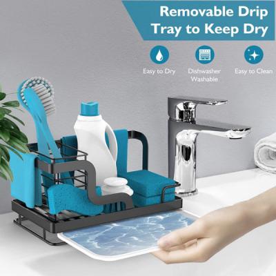 Cina Organizzatore Stainless Steel del carrello del lavandino con la pentola smontabile dello scolo per la spugna in vendita