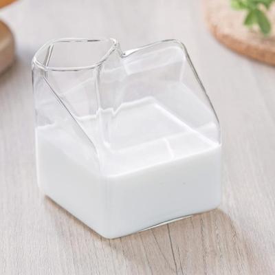 中国 小型明確な注文の飲むコップの正方形のカクテル グラスのミルクのカートン12oz 販売のため