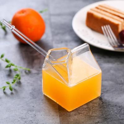 中国 小型明確な注文の飲むコップの正方形のカクテル グラスのミルクのカートン12oz 販売のため