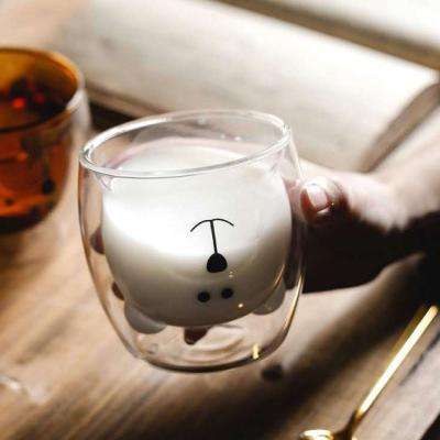 Cina il doppio strato 300ml ha isolato bere su ordinazione di vetro foggia a coppa il caffè espresso di Macchiato per l'ufficio in vendita