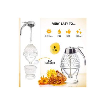 Cina Compagno acrilico trasparente del muffin del honeypot 200ml dell'erogatore libero del miele del gocciolamento in vendita