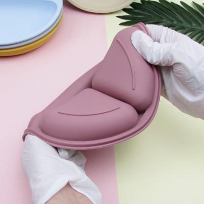 Cina Multi piastrine divise di aspirazione del silicone della scatola di pranzo del compartimento per i bambini in vendita