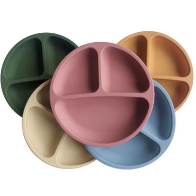 Cina Multi piastrine divise di aspirazione del silicone della scatola di pranzo del compartimento per i bambini in vendita