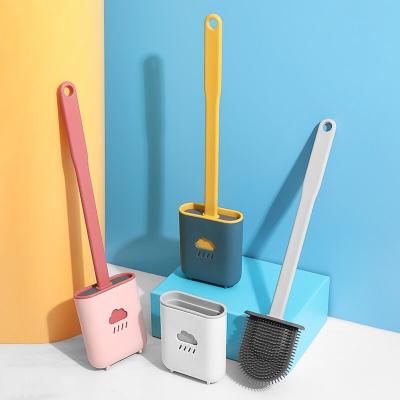 中国 かわいい多色の家庭用品ホールダーが付いているプラスチック プロダクト シリコーンの洗面所のブラシ 販売のため