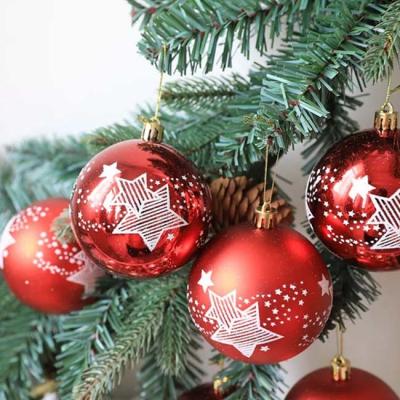 Cina Argento rosso dipinto di plastica dell'oro della palla 6cm 8cm degli ornamenti di Natale di Halloween in vendita
