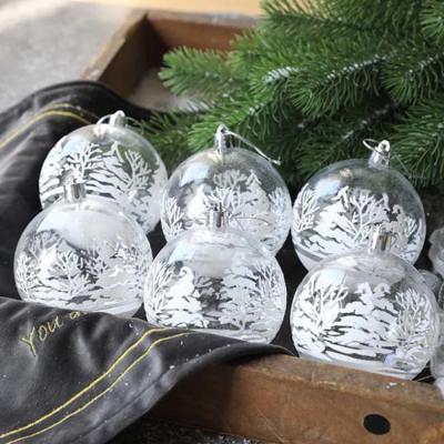 Cina Argento rosso dipinto di plastica dell'oro della palla 6cm 8cm degli ornamenti di Natale di Halloween in vendita