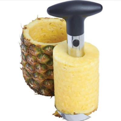 中国 自由なステンレス鋼の家庭用品のパイナップル取り外し可能なハンドルが付いている芯を取る用具のスライサーの皮をむきなさい 販売のため