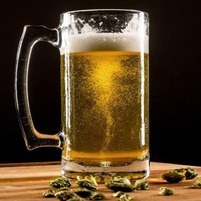 Cina Grande birra extra personale Stein Glass Mug With Handle 35 once in vendita