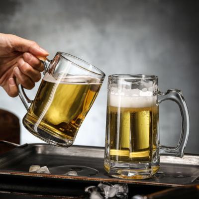 Cina Grande birra extra personale Stein Glass Mug With Handle 35 once in vendita