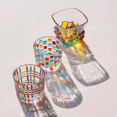 Cina Mosaico variopinto Crystal Glass Cup Mug di stile dell'Istituto centrale di statistica per il whiskey 270ml del caffè espresso in vendita