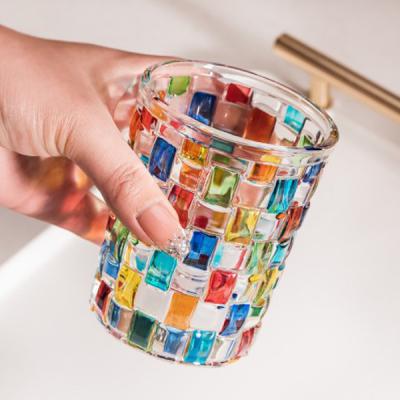 Cina Mosaico variopinto Crystal Glass Cup Mug di stile dell'Istituto centrale di statistica per il whiskey 270ml del caffè espresso in vendita