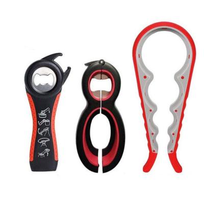 Cina 5 in 1 multi funzione possono corredo delle apribottiglie apri con la maniglia del silicone in vendita