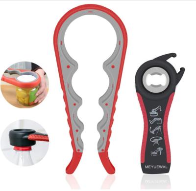 Cina 5 in 1 multi funzione possono corredo delle apribottiglie apri con la maniglia del silicone in vendita