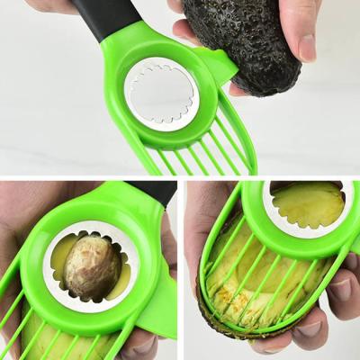 Cina Cucina 3 in strumenti di plastica di 1 dell'avocado della taglierina del coltello dei levatorsoli dell'avocado avocado dell'affettatrice in vendita