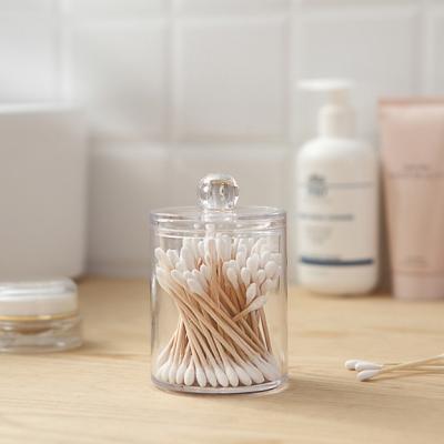 Cina Scatola di stoccaggio del tampone di cotone barattolo di plastica del farmacista della radura da 10 once per il bagno in vendita