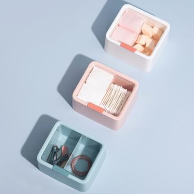 Cina Scatola dell'erogatore del recipiente di plastica per l'organizzatore Cotton Storage di stoccaggio del bagno in vendita