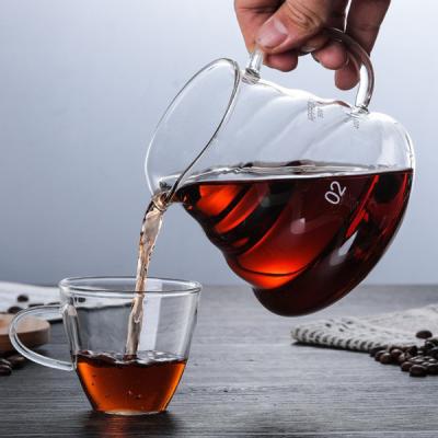 Cina Macchinetta del caffè essenziale fatta a mano di Tools Borosilicate Glass di barista con il filtro di vetro dall'imbuto in vendita