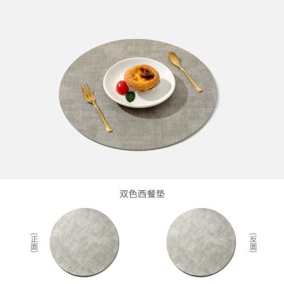 Cina Tovagliette di cuoio della cena delle stuoie di posto dell'isolamento del giro antisdrucciolevole termoresistente in vendita
