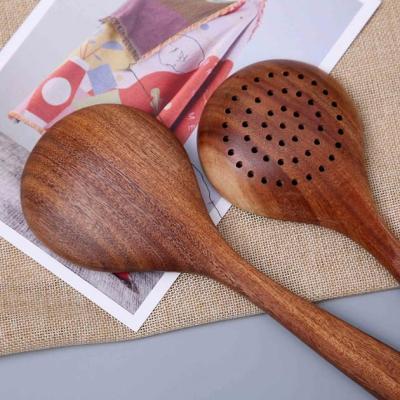 Cina Non attacchi i cucchiai di legno degli utensili di bambù della cucina in serie per la cottura dei 5 pezzi in vendita