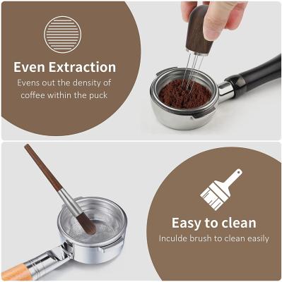 Cina Strumento di legno naturale del distributore commerciale dell'ago del caffè espresso della maniglia con il supporto di legno in vendita