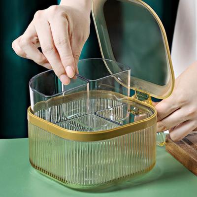 China Clear Integrated Kitchen Plastic Spice Storage Containers 4-In-1 Multifunctional for sale